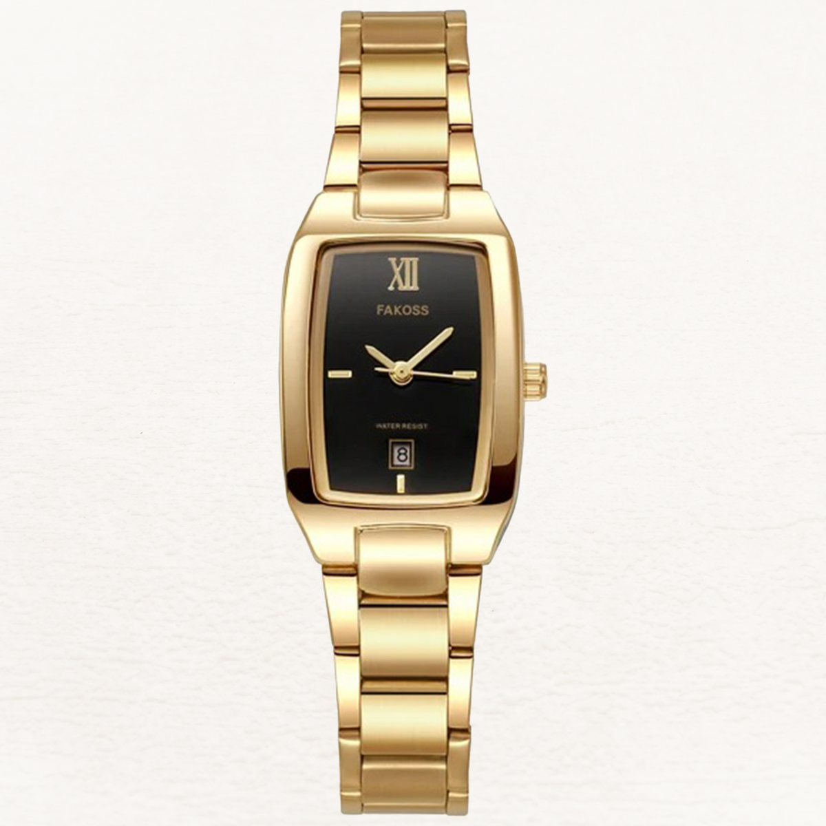 Noa Luxe Women's Watch With Rectangular Case Gold-Black – Virelle